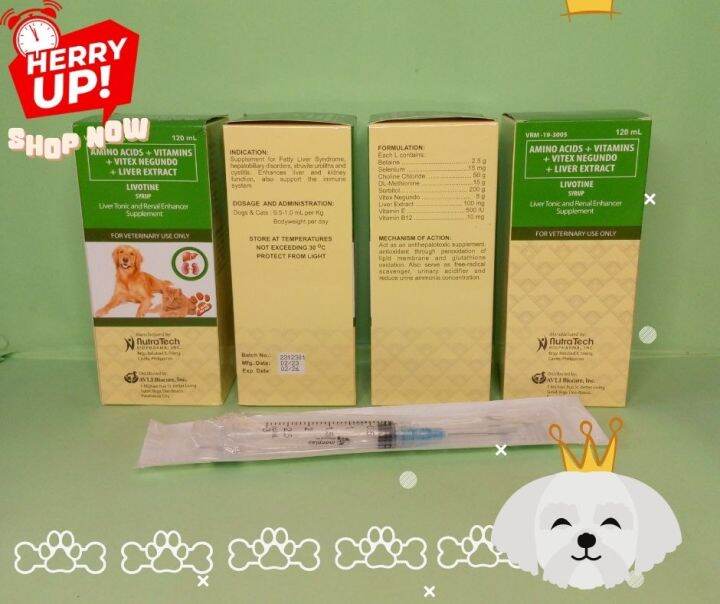 Livotine Syrup 120ml for Dogs and Cats with 1 FREE Syringe | Lazada PH