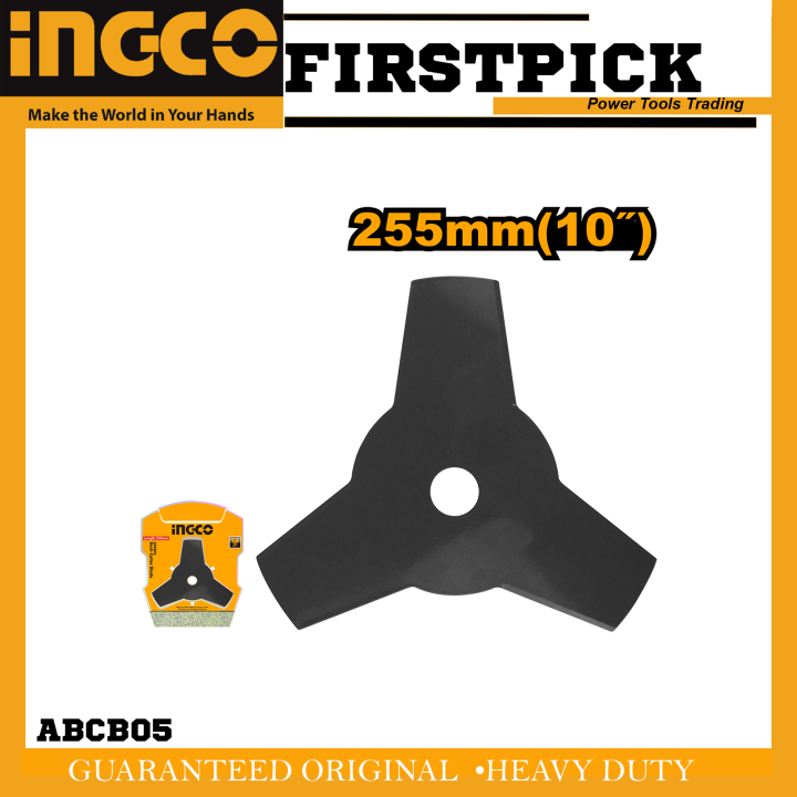 INGCO ABCB05 Brush Cutter Blade 1.4 x 255mm 3 Teeth Garden Cutter Tools Suitable For Gasoline ...