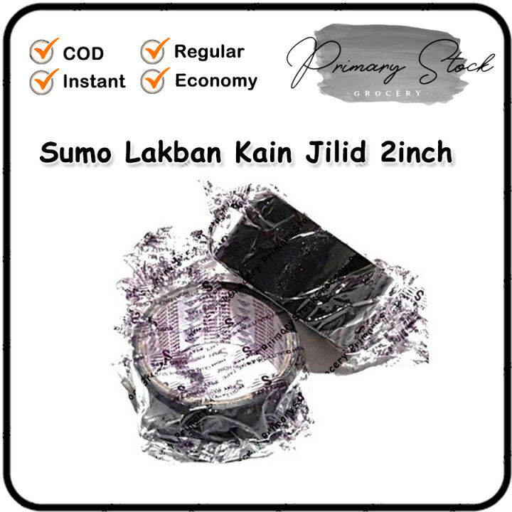 Lakban Kain Hitam 2 Inch Sumo Tape 48 mm Linen Jilid Cloth Tape 2Inch ...