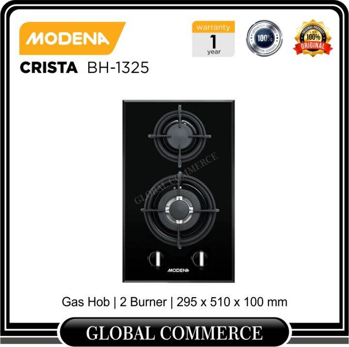 Modena Built In Gas Hob BH 1325 Kompor Tanam 2 Tungku CRISTA BH1325 ...