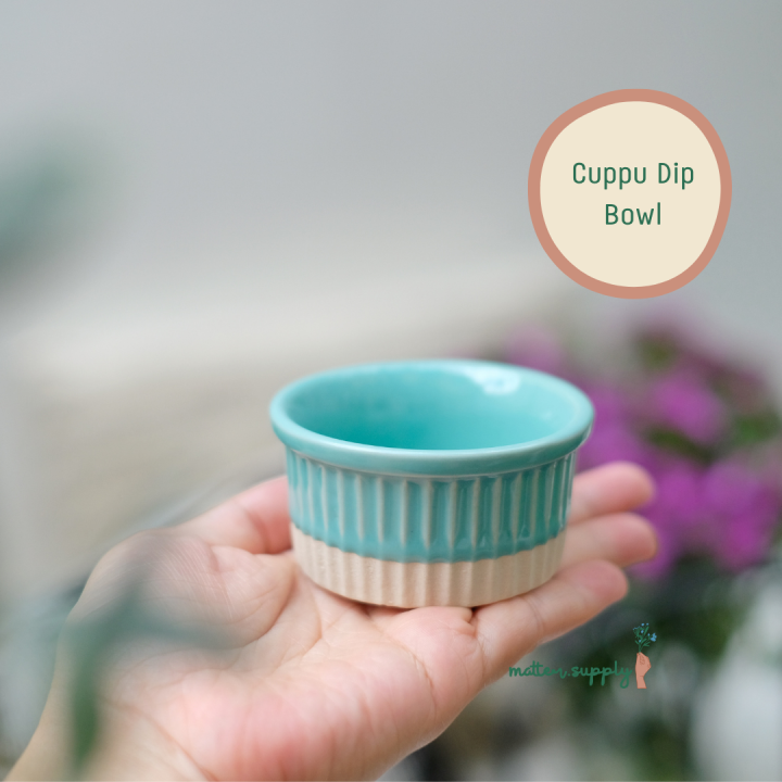 cuppu ถ้วย น้ำจิ้ม คัพเค้ก จิ๋ว เซรามิก เซรามิค ทูโทน เข้า ไมโครเวฟ ...