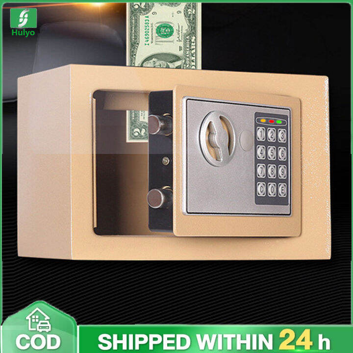 Mini Strongbox Solid Steel Electronic Safety Box With Digital Keypad Lock Lockable Money Cash ...