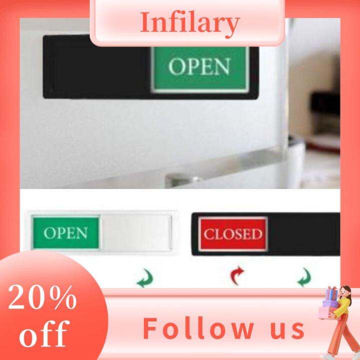 INFILARY Self adhesive Office Door Sign Waterproof ABS Door Slider ...