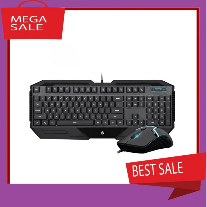 คีย์บอร์ดพร้อมเมาส์ HP สำหรับเล่นเกม ทนทาน ใช้งานได้นาน Gaming Mouse ...