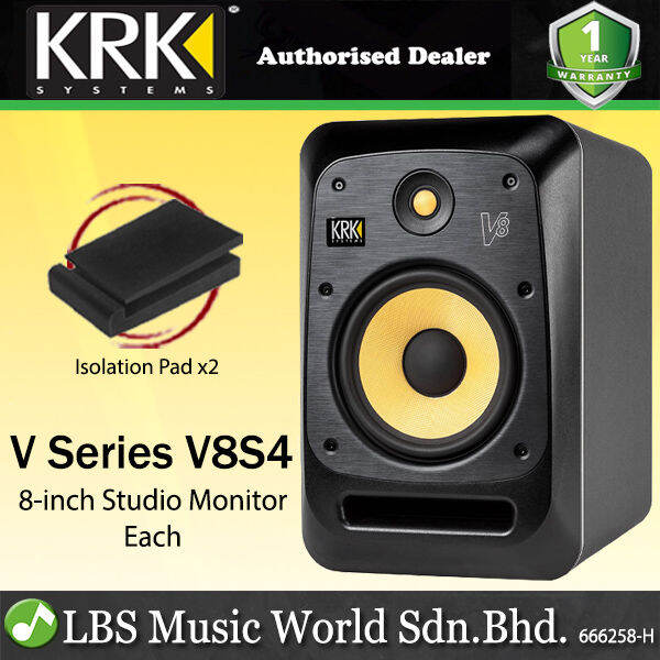 KRK V8S4 V Series 8 Inch Powered Studio Monitor Reference Speaker (V8 S4) | Lazada