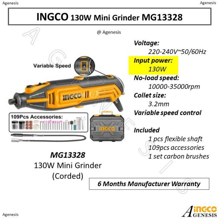 INGCO 130W Mini Grinder MG13328 | Lazada Singapore