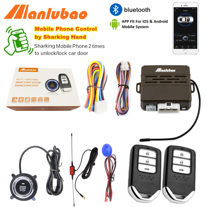 Manlubao C3 APP Control Remote Engine Starter engine push button start alarm system iOS Android ...