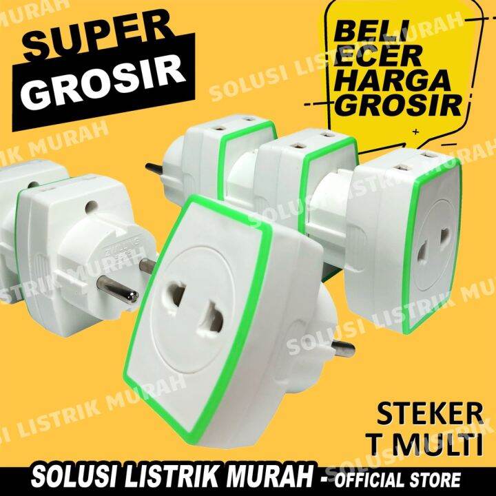 Steker T multi Steker Arde Murah / Yunior SNI Colokan Listrik multi ...