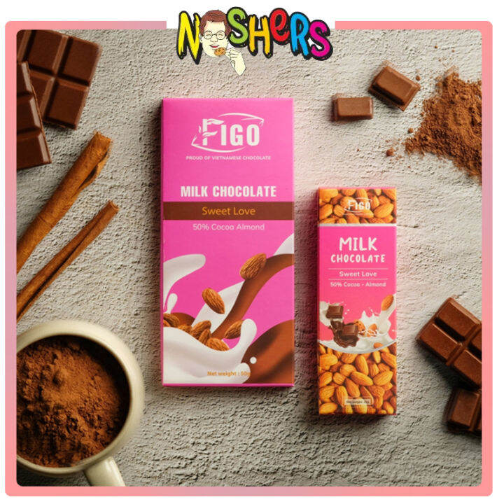 Noshers FIGO Vietnamese Almond Milk Chocolate Candy 20g / 50g Figo ...