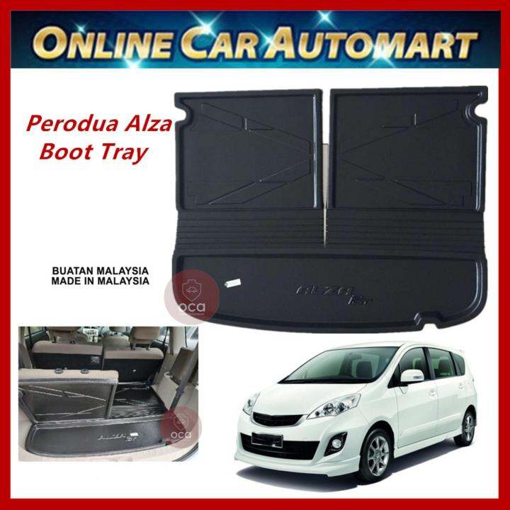 Perodua Alza Custom Fit Original Non Slip Rear Trunk Boot Cargo Tray ...