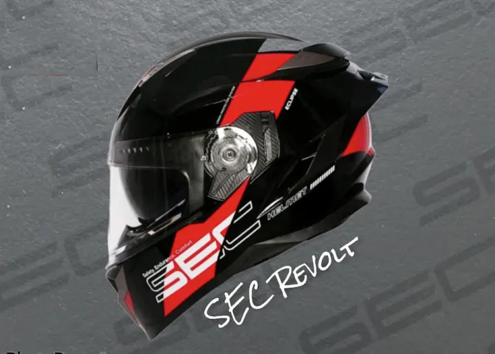 SEC Revolt Eclipse Modular Dual Visor Helmet with Smoke Lens | Lazada PH