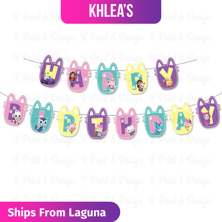 Gabby Dollhouse Happy Birthday Banner (No Customization) | Lazada PH