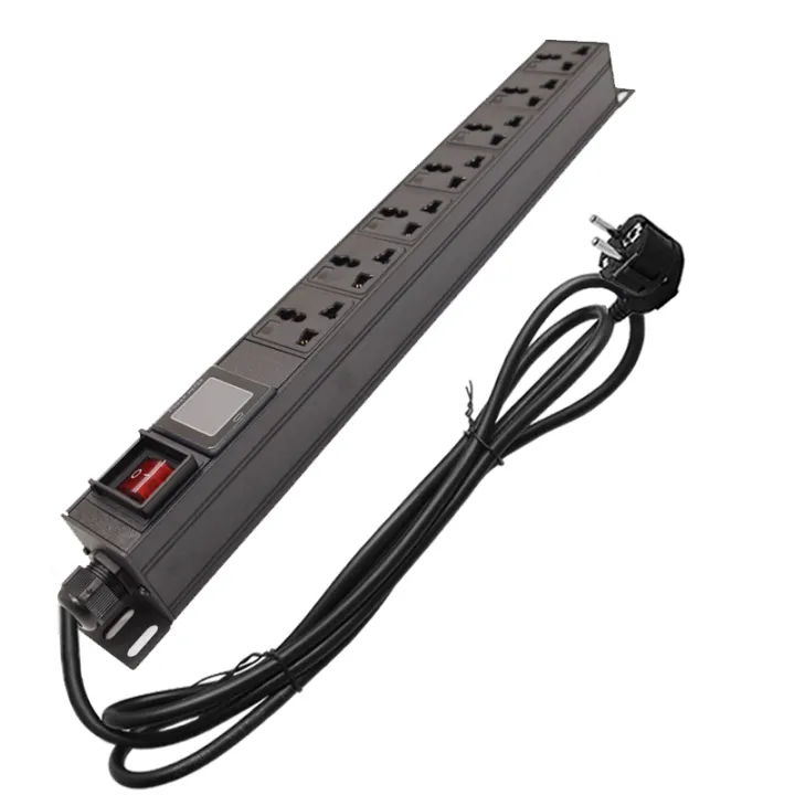 Server rack cabinet PDU Power Strip With Watt Meter Power Meter Switch ...