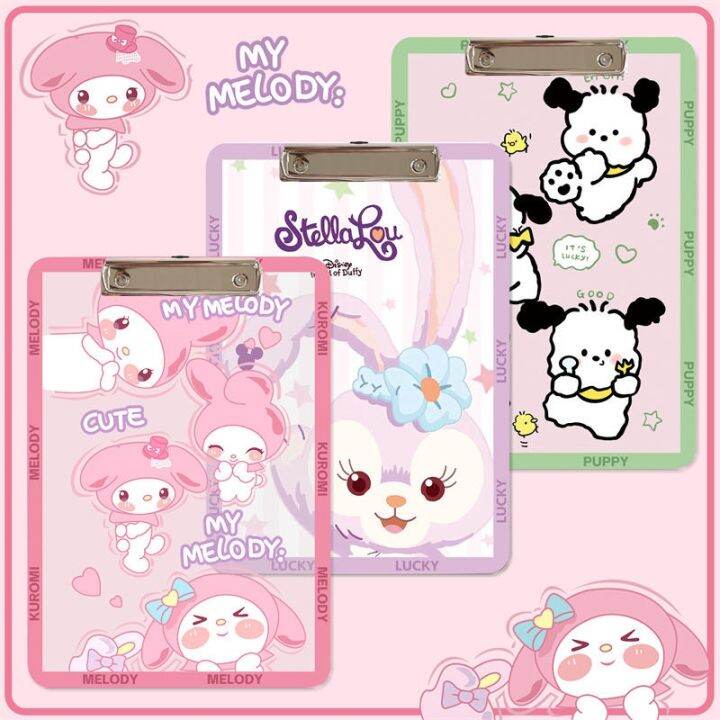 High-looking ins cute style transparent acrylic folder A4 board clip ...