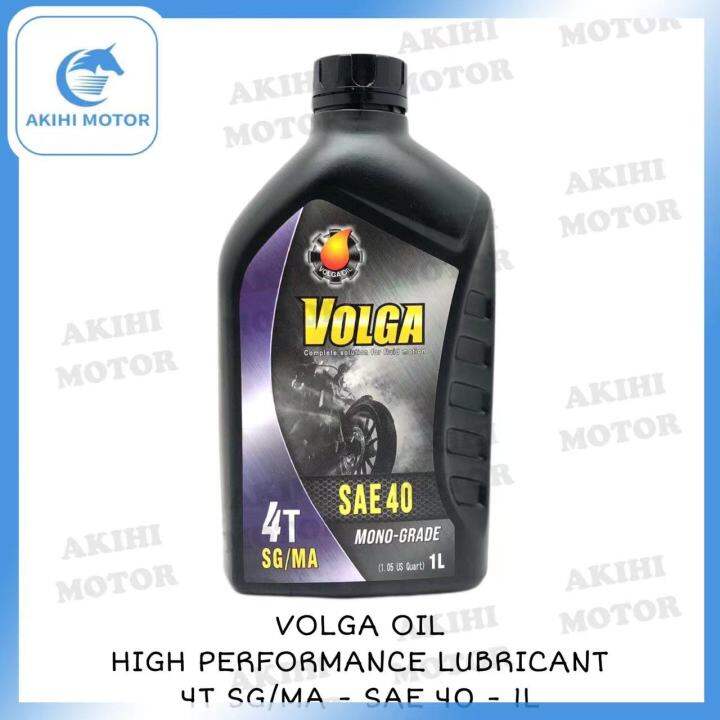 [AKIHI MOTOR] VOLGA OIL HIGH PERFORMANCE LUBRICANTS 4T SG/MA SAE40 1LITER | Lazada PH