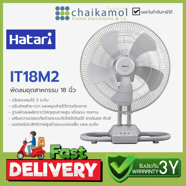 [ร่วมช้อปดีมีคืน] HATARI พัดลมอุตสาหกรรม รุ่น HT-IT18M2 ขนาด 18" ประกัน ...