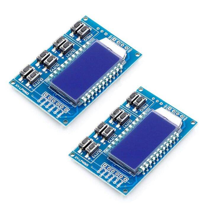 2Pcs 3 Channel PWM Pulse Generator Adjustable Frequency Square Wave ...