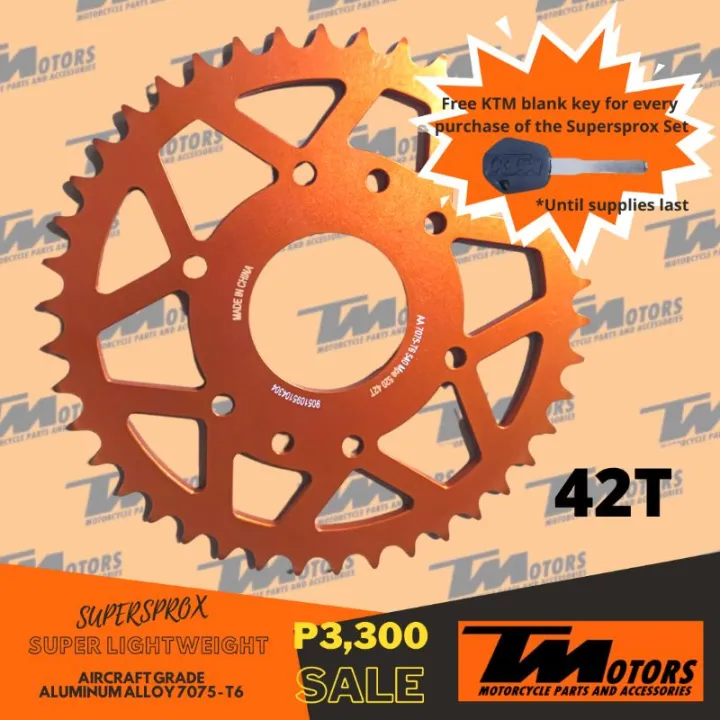 KTM DukeRC 390200 45T Rear Sprocket Aircraft Grade Aluminum 7075-T6 ...