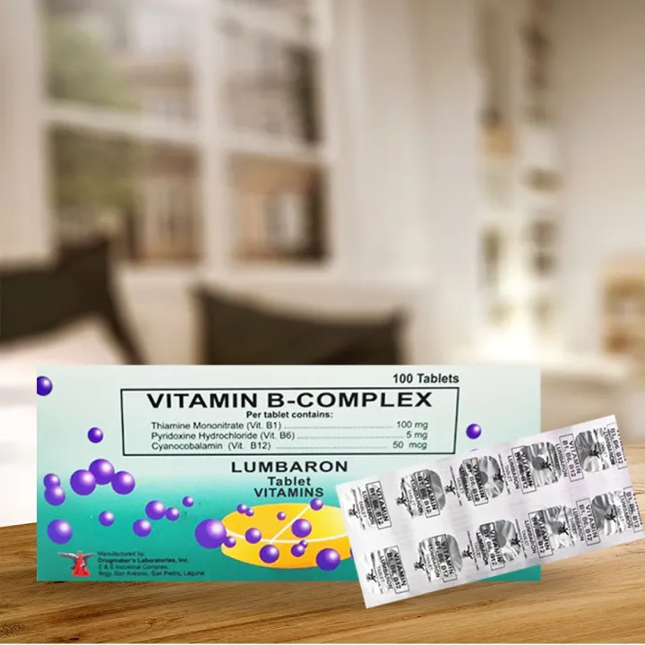 TGP Vitamin B-Complex (LUMBARON) - 100mg/5mg/50mcg 100 Tablets (Nerve ...