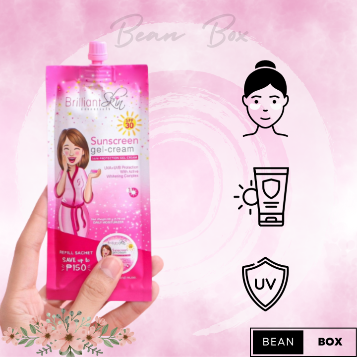 BRILLIANT SKIN SUNBLOCK Sunscreen Gel Cream 50g Spf 30 UV Protect ...