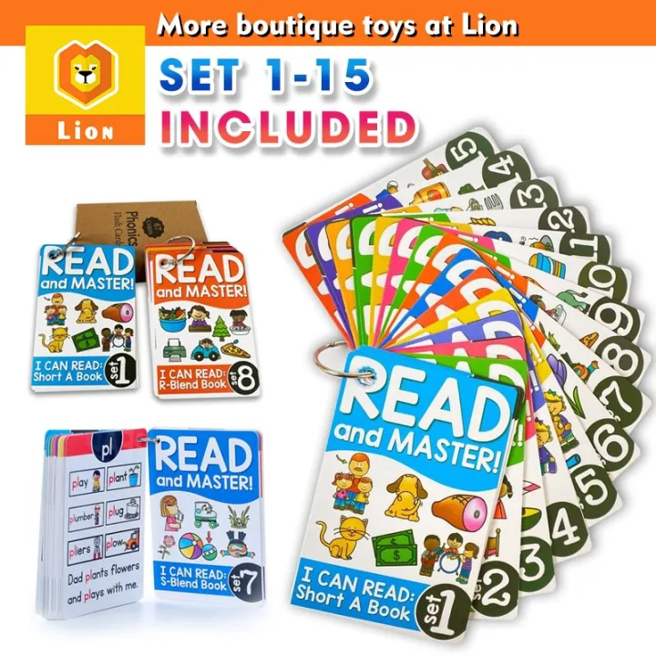 Lion Toy Store Phonics English Phonics Cards Early Learning Flash Cards ...