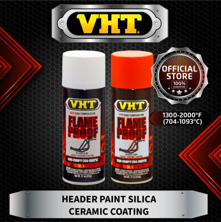 VHT Flameproof Flat White Primer w/ VHT Flameproof Flat Orange SP118 ...