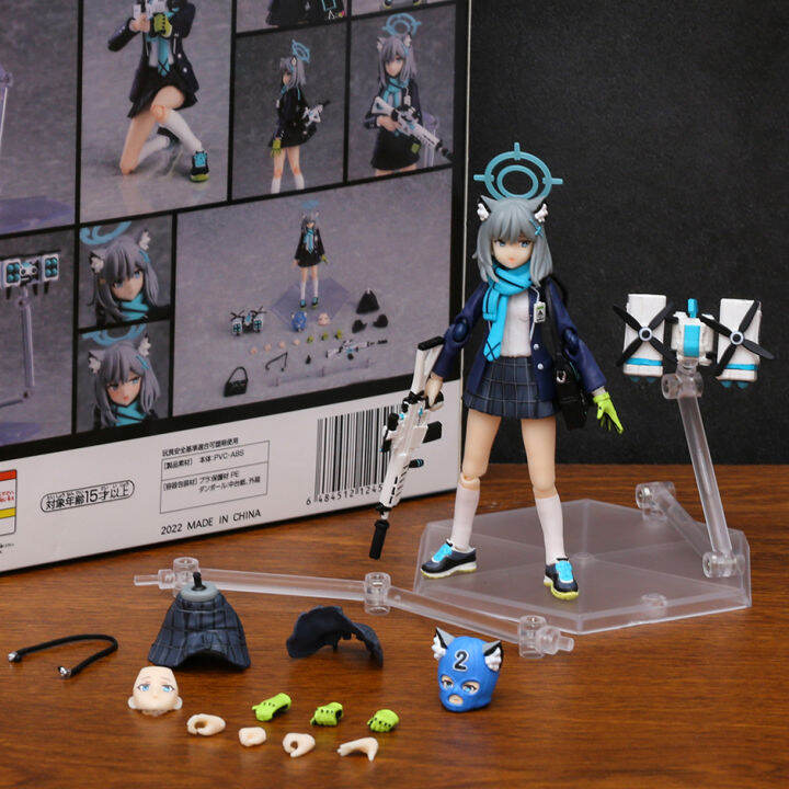 Blue Archive figma 567 Shiroko Sunaookami PVC Action Figure Collectible ...