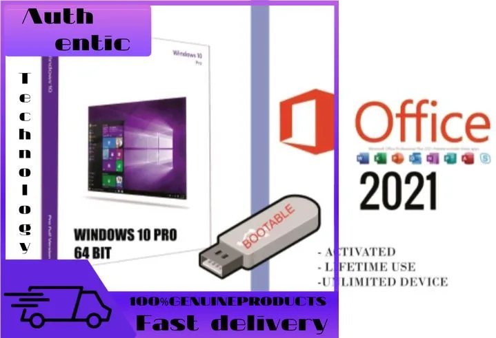 Windows 10 pro bootable usb installer w/ Ms office 2021Fast delivery | Lazada PH