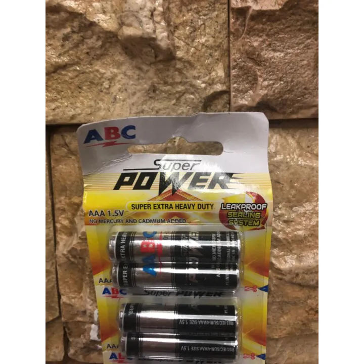 Baterai battery ABC Super Power Hitam AAA / A3 - R03 isi 2 pcs | Lazada ...