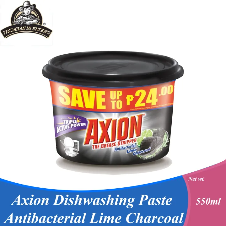 Axion Dishwashing Paste Antibacterial Lime Charcoal 550G | Lazada PH