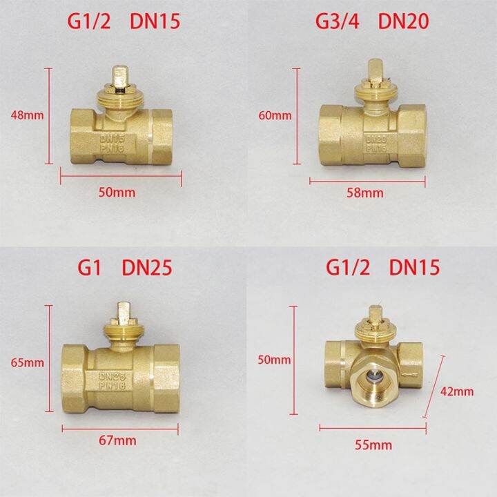 Brass Motorized Ball Valve 3 Wire Two Control Electric Actuator Ac220v