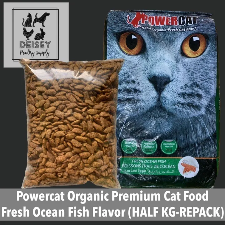 Powercat Halal Certified Organic Cat Food - GREENFresh Ocean Fish Flavor (Half kg) | Lazada PH