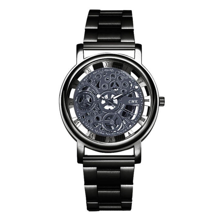Fashion Wrist Clock Golden Watch Watches Silver Retro Hollow Steel ...