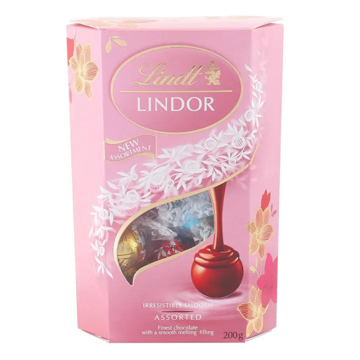 Lindt Lindt Lindor Cornet Pink Assorted Chocolate 200 g. | Lazada.co.th