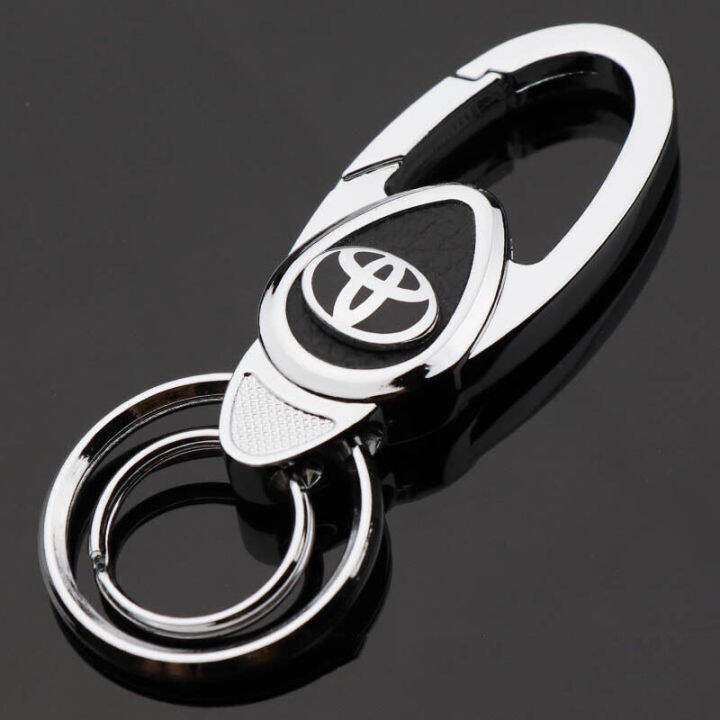 5km For Toyota Alloy Leather Car Logo Keyring Keychain Metal Key Holder ...