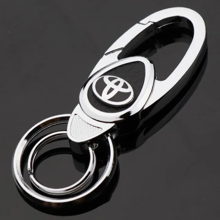 5km For Toyota Alloy Leather Car Logo Keyring Keychain Metal Key Holder ...