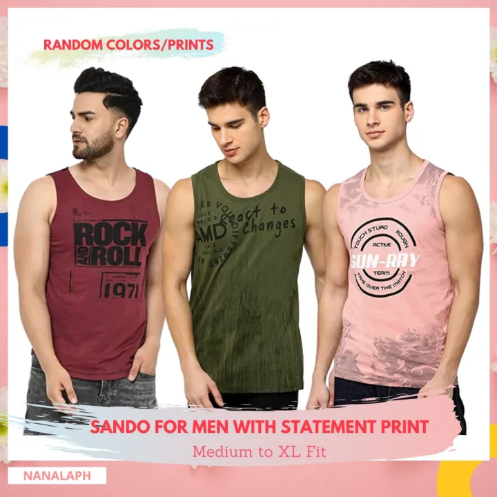 Sando for Men with Statement Prints [Medium to XL] - Edward | Lazada PH