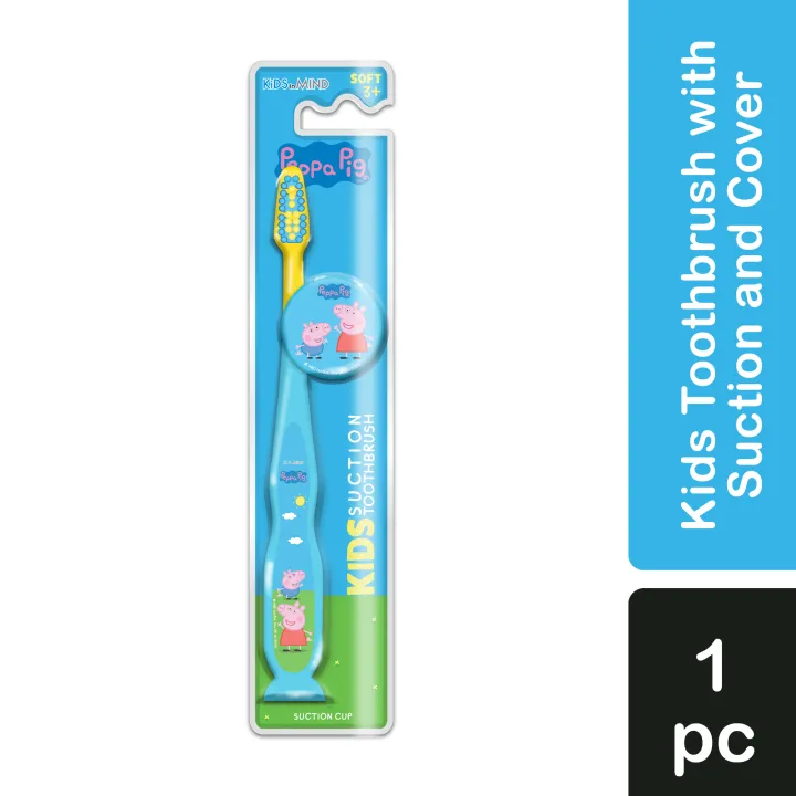 Peppa Pig Kids Kids in Mind Toothbrush with Suction and Cover Assorted ...