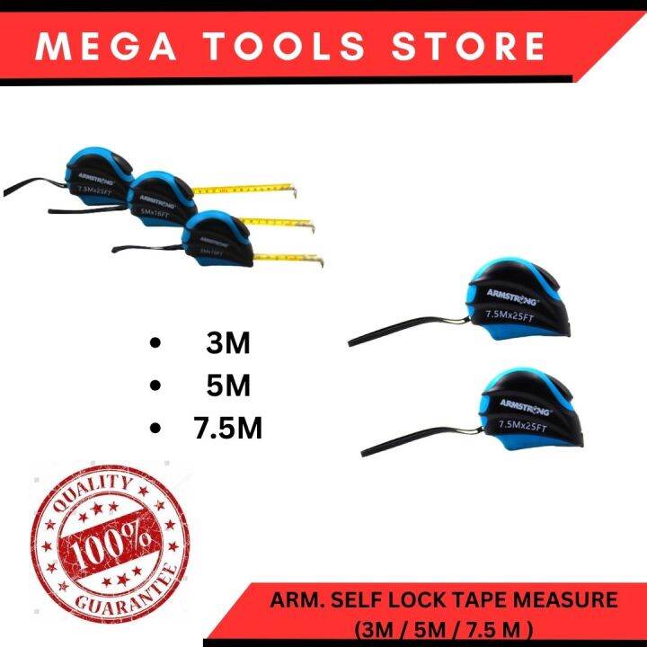 ARMSTRONG Self Lock Tape Measure (3M / 5M / 7.5M) | Lazada PH