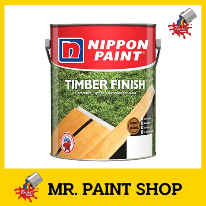 5L Nippon Timber Finish - T107 RED WOOD | Lazada