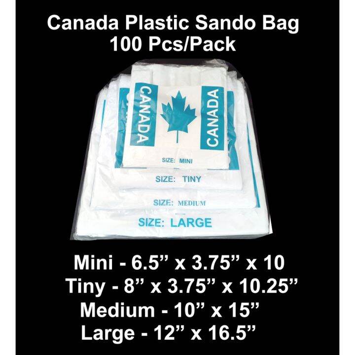 practical Canada Plastic Sando Bag (Medium) Transparent/ White ...