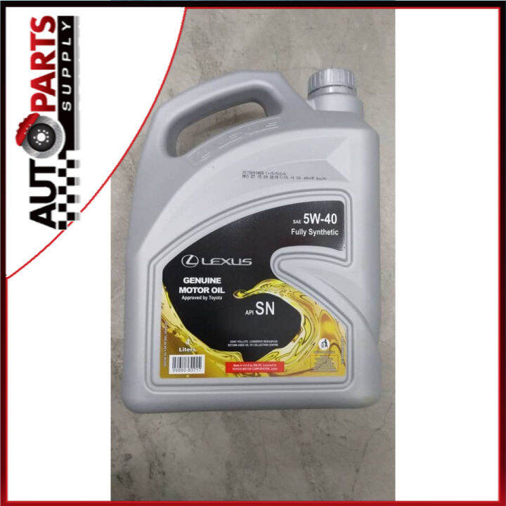 100% ORIGINAL ENGINE OIL LEXUS 5W40 4 LITER | Lazada
