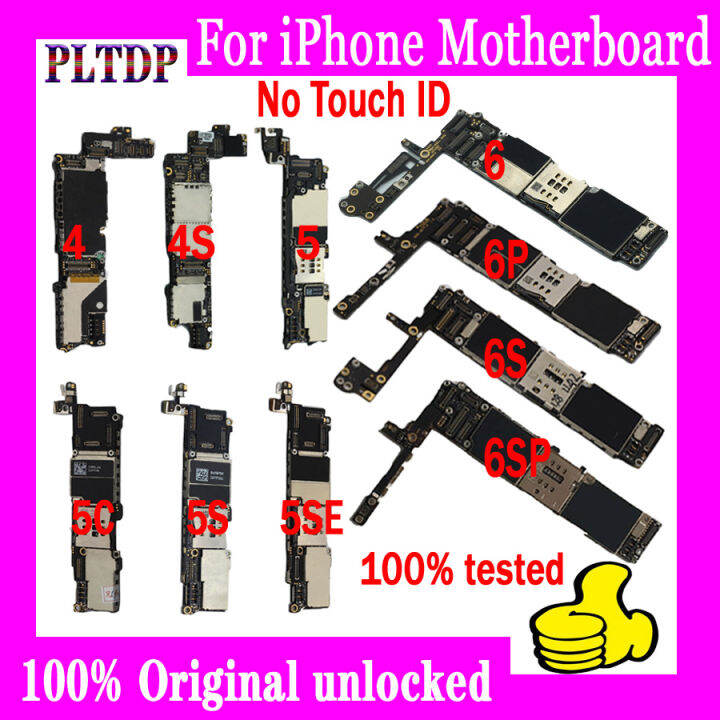 Original unlocked for IPhone 4s 5 5C 5S 6 6S 6P 6s plus motherboard no ...