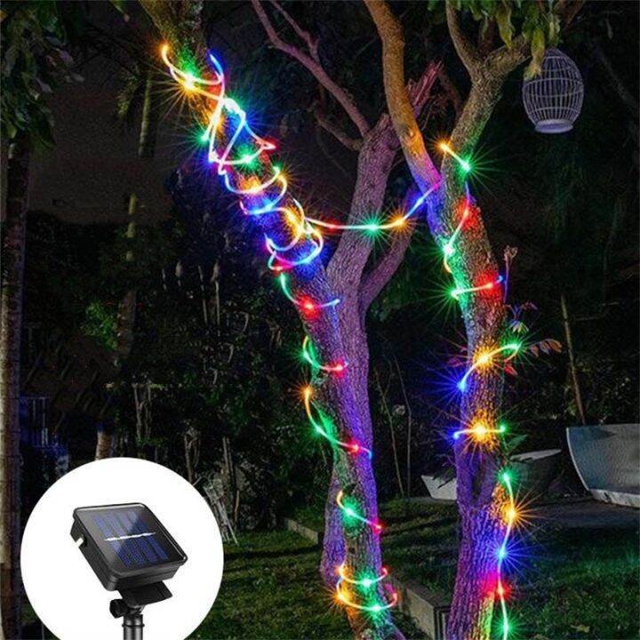Solar Neon Tube Lamp Led Outdoor Waterproof Color Christmas Day Garden ...