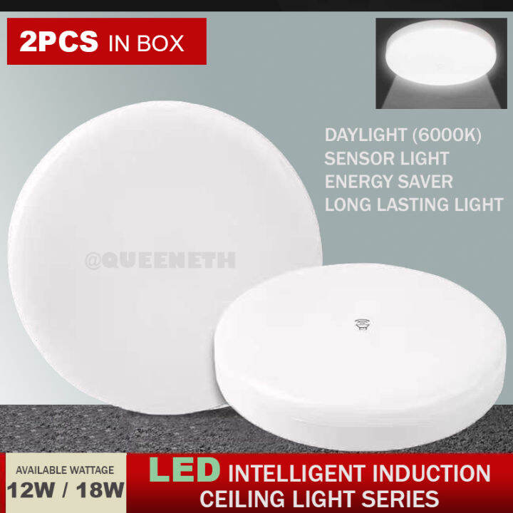 12W 18W LED Induction Ceiling Light 2 Pin Automatic Motion Sensor ...