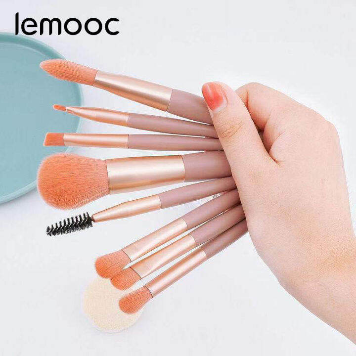 【Ready stock】8 pcs Mini Makeup Brush Set Portable Matte Soft Hair ...