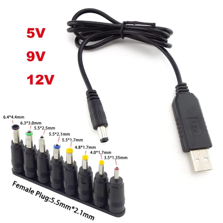 USB To DC Power Cable Universal USB To DC Jack สายชาร์จ Power Connector ...