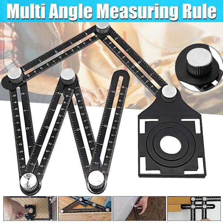 6 Folding Ruler Tile Hole Positioning Multi Template Angle Rulers W ...