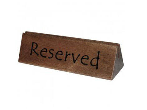 TEAK WOOD RESERVE TABLE SIGN TABLE RESERVED MARKER | Lazada