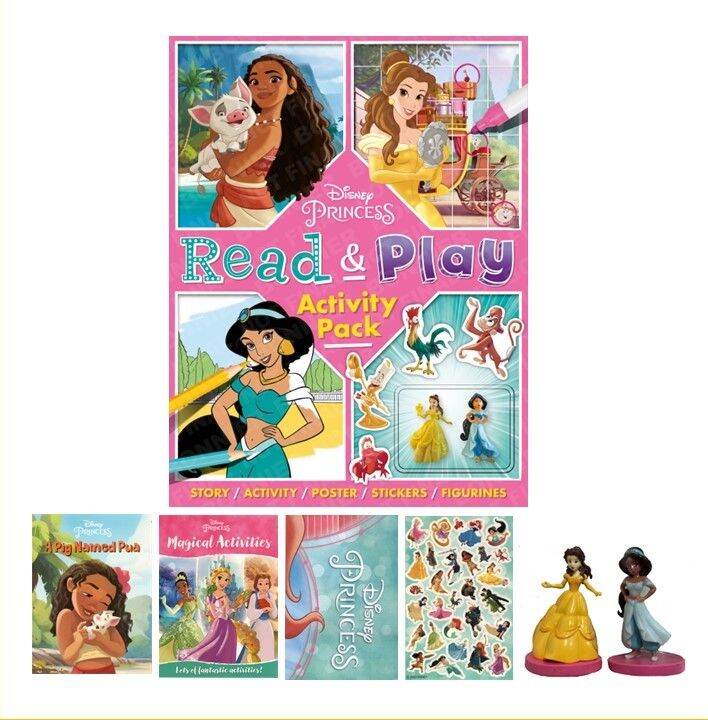 Disney Princess Activity Pack Read & Play (2 Books Stickers Poster ...